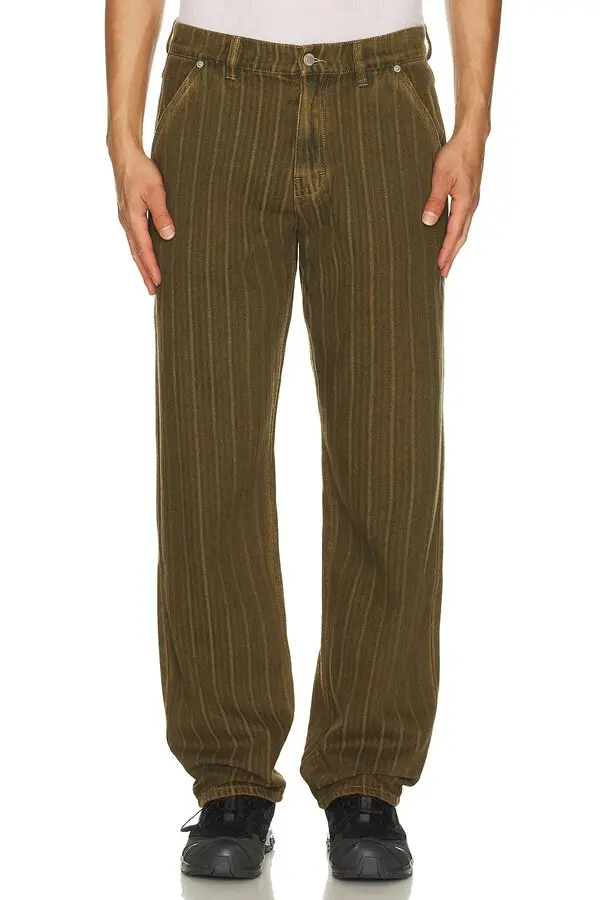PLEASURES Rail Stripe Work Pants