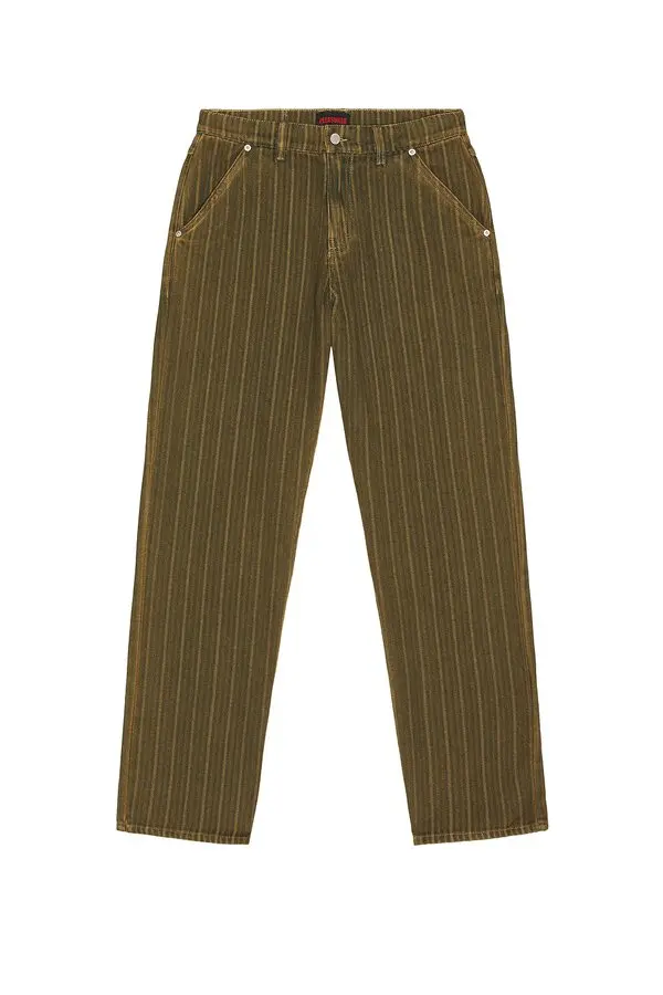 PLEASURES Rail Stripe Work Pants