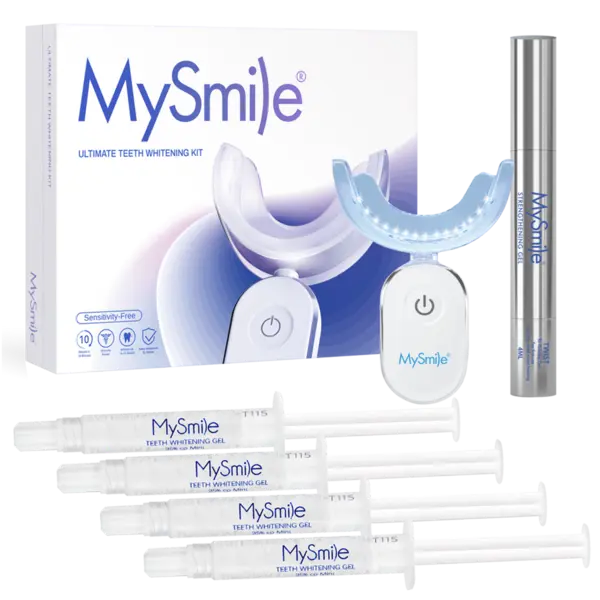 MYSMILE Ultimate Teeth Whitening Kit With Enamel Strengthening Gel - One-color