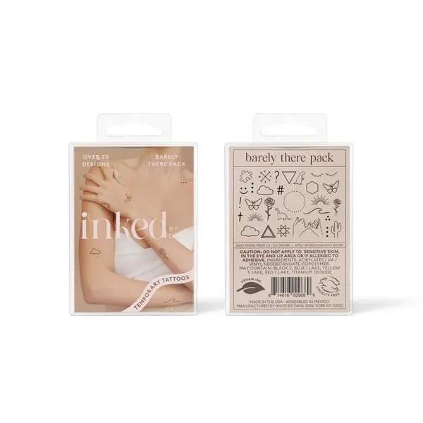 INKED BY DANI Barely There Temporary Tattoo Pack - One-color