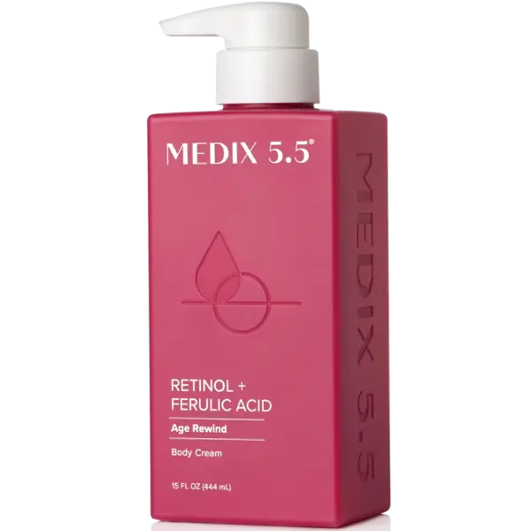 MEDIX 5.5 Retinol Body Lotion With Ferulic Acid Age Rewind Body Cream, 15 Fl Oz Fragrance - One-color