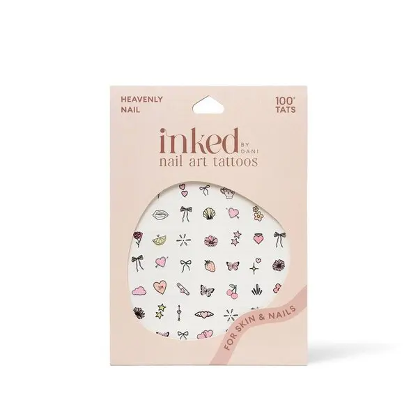 INKED BY DANI Heavenly Nail Art Temporary Tattoo Pack - One-color