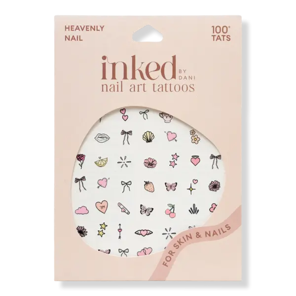 INKED BY DANI Heavenly Nail Art Temporary Tattoo Pack - One-color