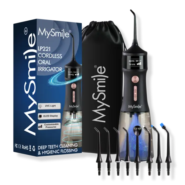 MYSMILE Lp221 Cordless Professional Water Flosser With Uvc Sterilizable - Black