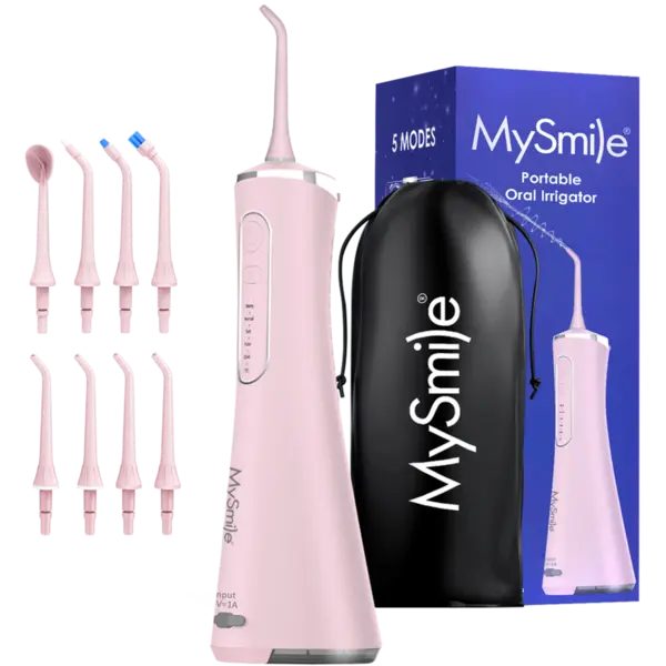 MYSMILE Lp211 Portable Cordless Water Flosser With 5 Modes - Pink