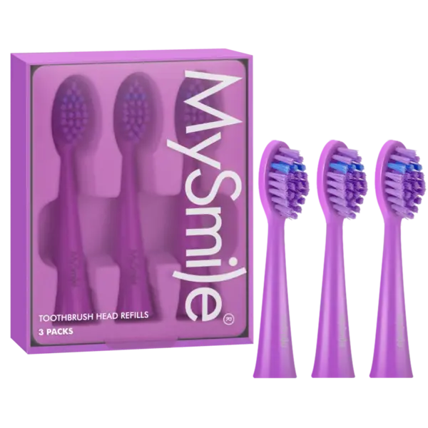 MYSMILE Dy156 Electric Toothbrush Replacement Heads - Purple