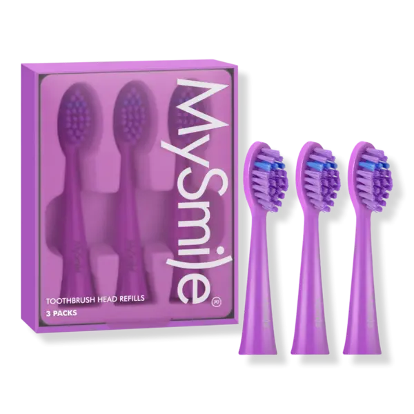 MYSMILE Dy156 Electric Toothbrush Replacement Heads - Purple