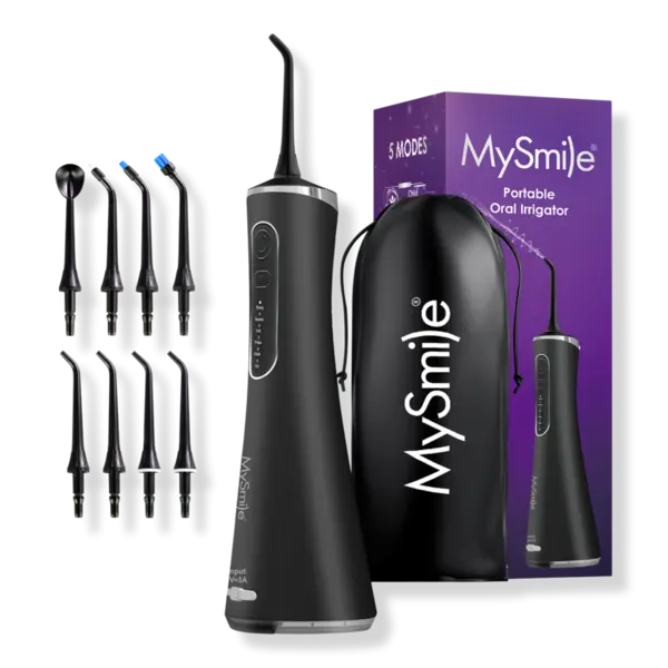 MYSMILE Lp211 Portable Cordless Water Flosser With 5 Modes - Black