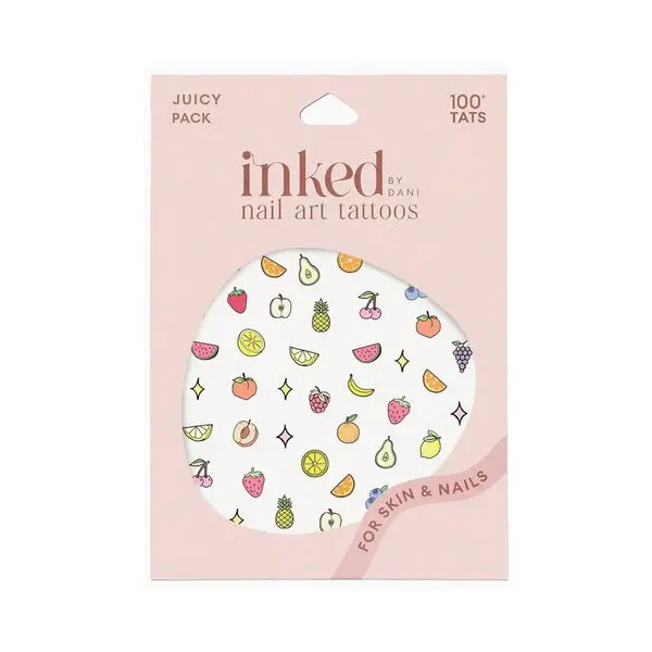 INKED BY DANI Juicy Nail Art Temporary Tattoo Pack - One-color