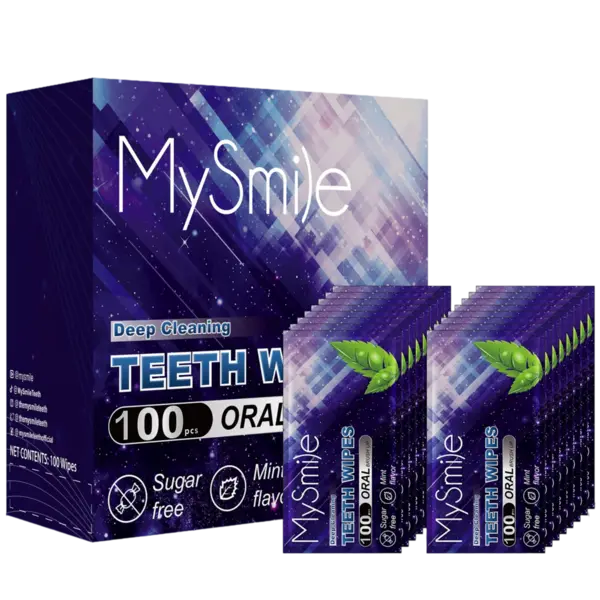 MYSMILE Deep Cleaning Teeth Wipes On-the-go Tooth Cleaner - One-color