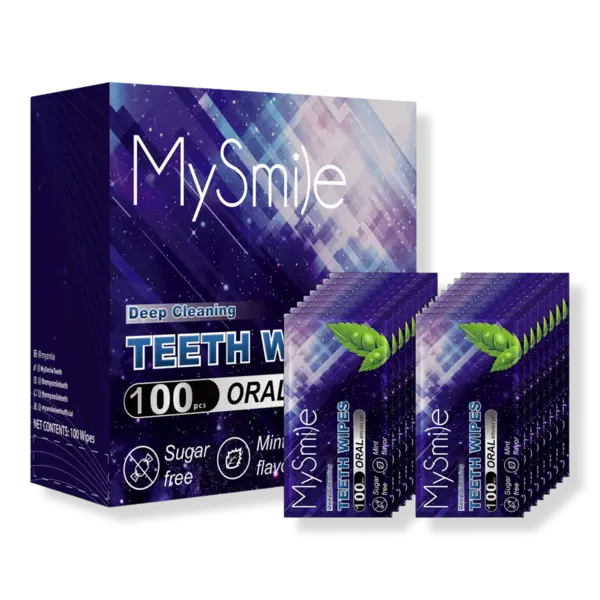 MYSMILE Deep Cleaning Teeth Wipes On-the-go Tooth Cleaner - One-color