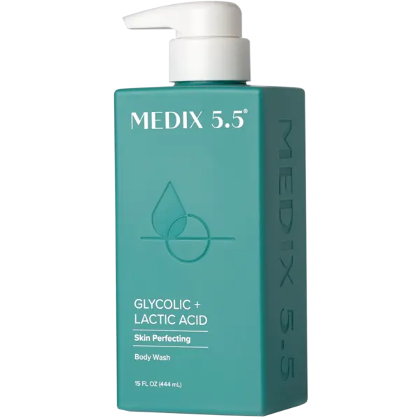 MEDIX 5.5 Exfoliating Glycolic Acid Body Wash Cleanser With Lactic Acid + Salicylic Acid, 15 Fl Oz - One-color