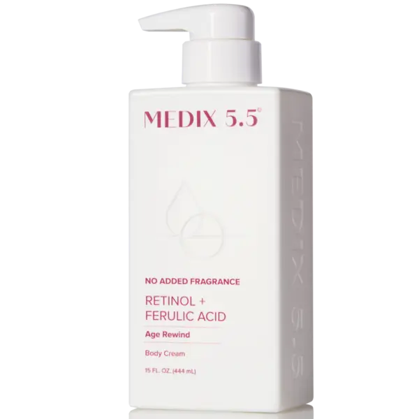 MEDIX 5.5 Retinol Body Lotion Moisturizer Age Rewind Body Cream, Fragrance Free, 15 Fl Oz No Added Fragrance - One-color