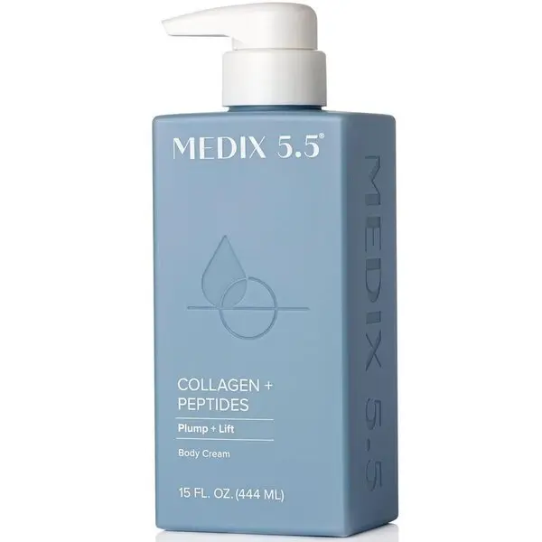 MEDIX 5.5 Collagen Peptides Firming Body Cream, Plump + Lift Body Lotion Moisturizer, 15 Fl Oz - One-color