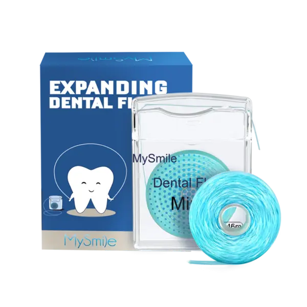 MYSMILE Woven Dental Floss With Coconut Oil, Mint Flavor, 50 Yards - One-color
