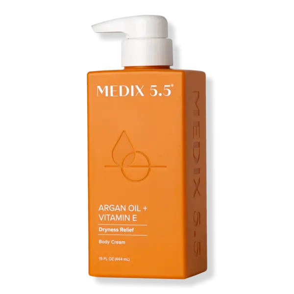 MEDIX 5.5 Argan Oil Body Cream With Vitamin E Dryness Relief Body Lotion Moisturizer, 15 Fl Oz - One-color