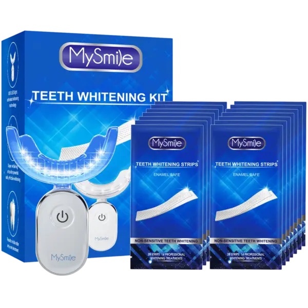 MYSMILE Teeth Whitening Strips With Led Light Kit - One-color