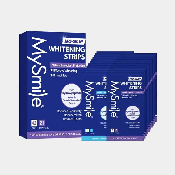 MYSMILE Non-slip Teeth Whitening Strips With Natural Ingredients - One-color