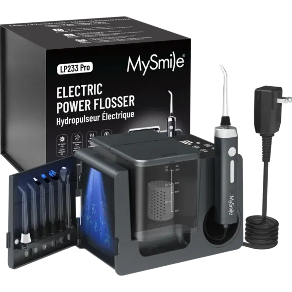 MYSMILE Lp233 Pro Uvc Countertop Water Flosser With Water Filter - Grey