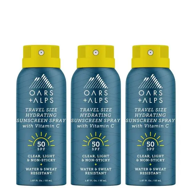 OARS + ALPS Spf 50 Classic 3 Pack Travel Spray - One-color