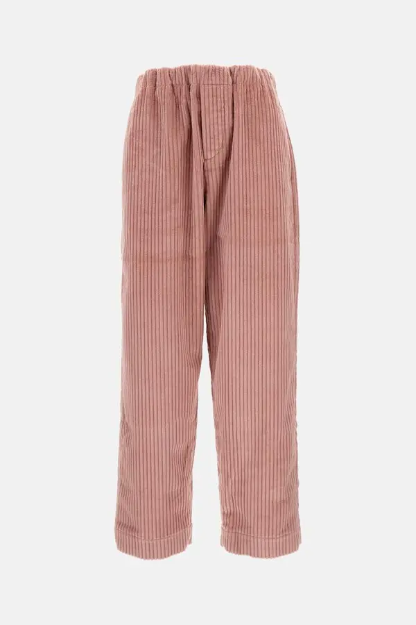 META CAMPANIA COLLECTIVE Wide-ribbed Velvet Trousers - Rosa