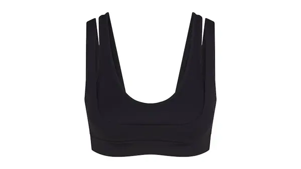 Nike X Skims Matte Double Strap Scoop Bra - Obsidian