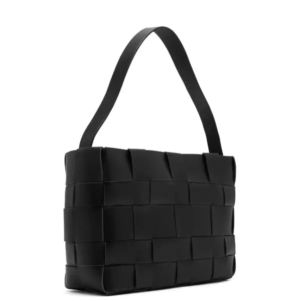 ST. AGNI Woven Mini Tote - Black