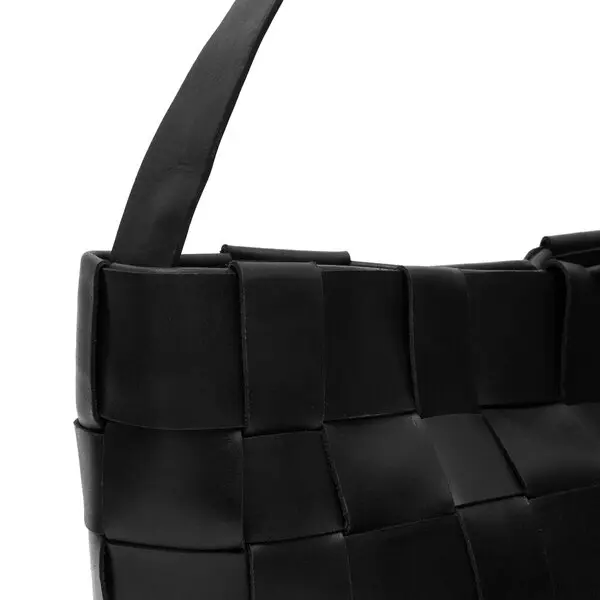ST. AGNI Woven Mini Tote - Black
