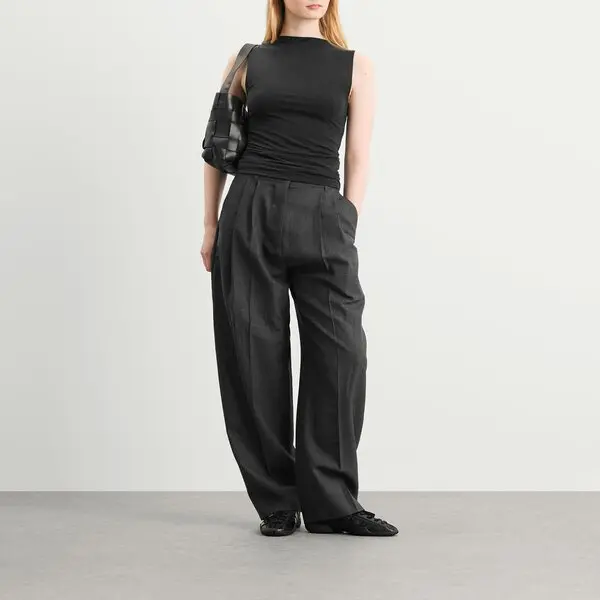 ST. AGNI Woven Mini Tote - Black