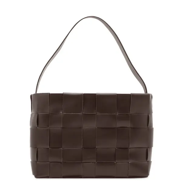 ST. AGNI Woven Mini Tote - Chocolate