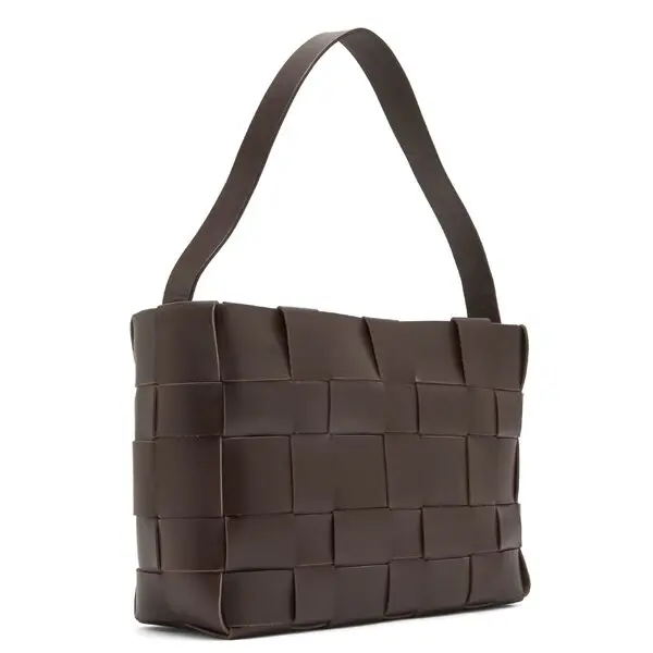 ST. AGNI Woven Mini Tote - Chocolate
