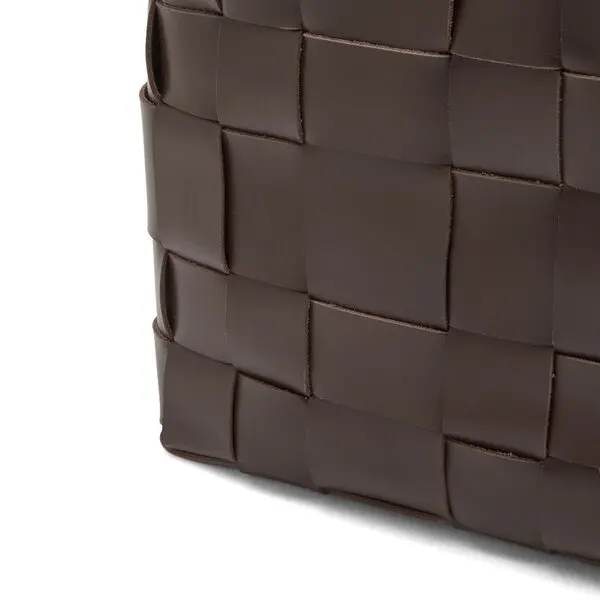 ST. AGNI Woven Mini Tote - Chocolate