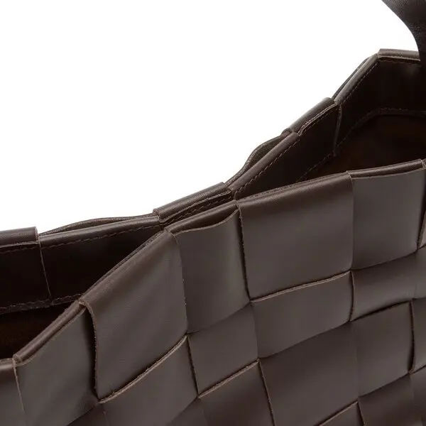 ST. AGNI Woven Mini Tote - Chocolate
