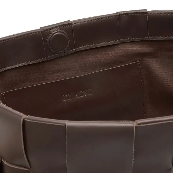 ST. AGNI Woven Mini Tote - Chocolate
