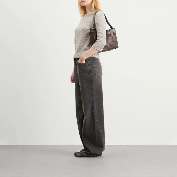 ST. AGNI Woven Mini Tote - Chocolate