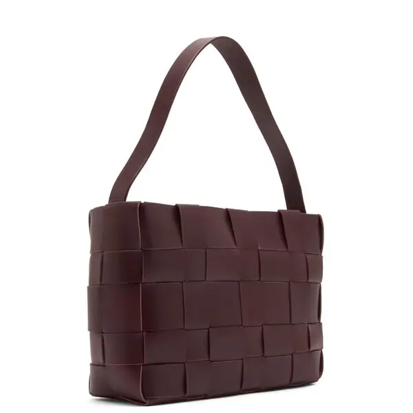 ST. AGNI Woven Mini Tote - Plum