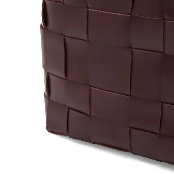 ST. AGNI Woven Mini Tote - Plum