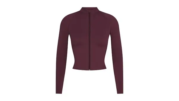 Nike X Skims Matte Mock Neck Full Zip Jacket - Currant
