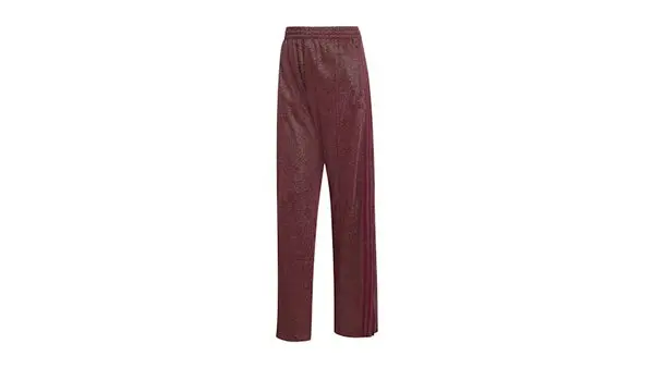 Adidas Lurex Firebird Track Pants - Maroon/gold Metallic