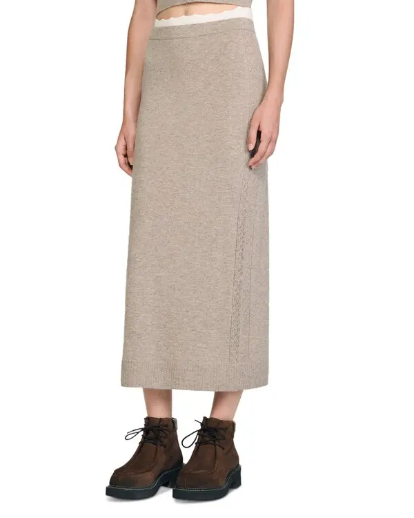 Sandro Two Tone Midi Dress