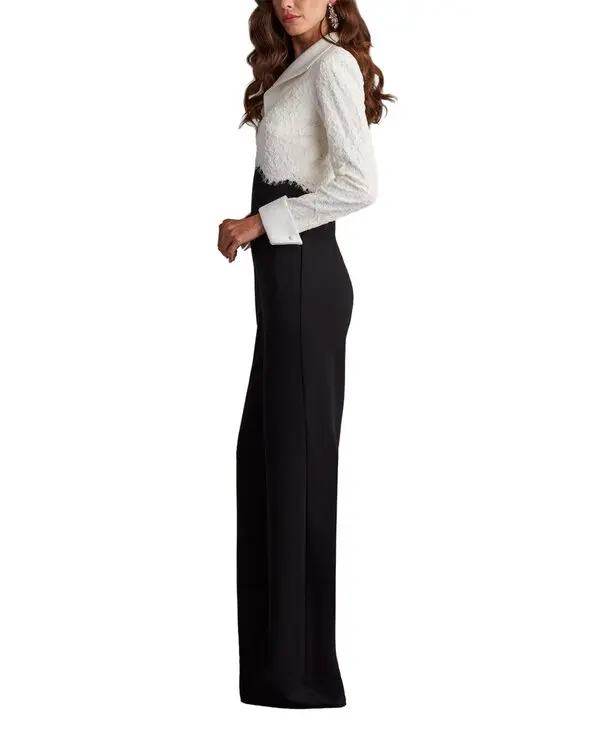 Tadashi Shoji Deacon Collar Jumpsuit - Ivory