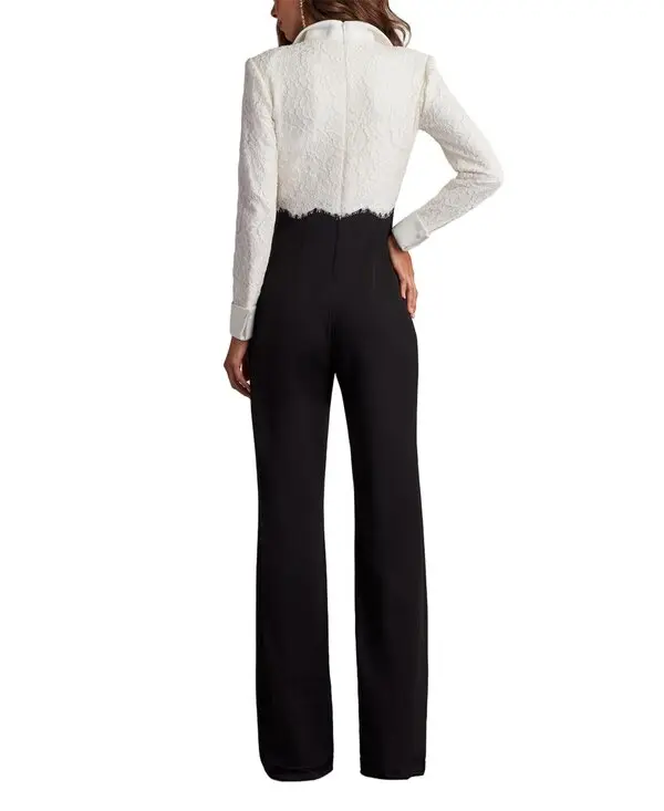 Tadashi Shoji Deacon Collar Jumpsuit - Ivory