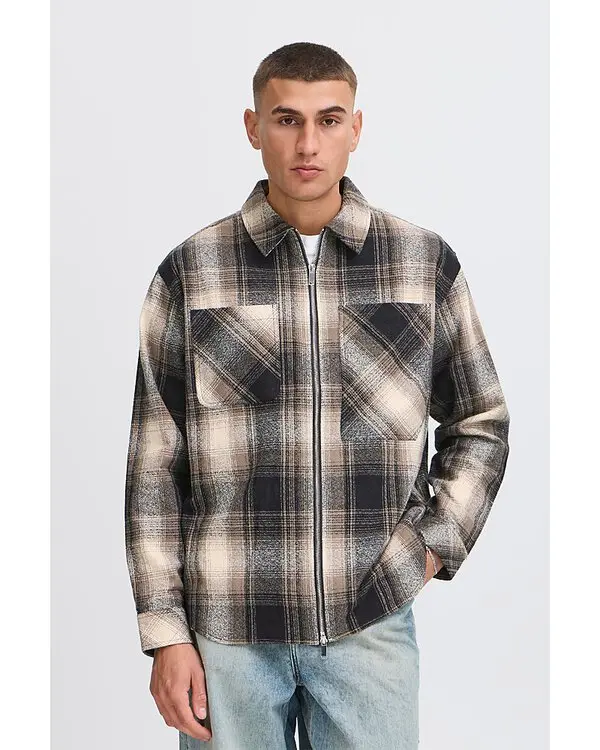 SOLID Rikki Plaid Zip Shirt