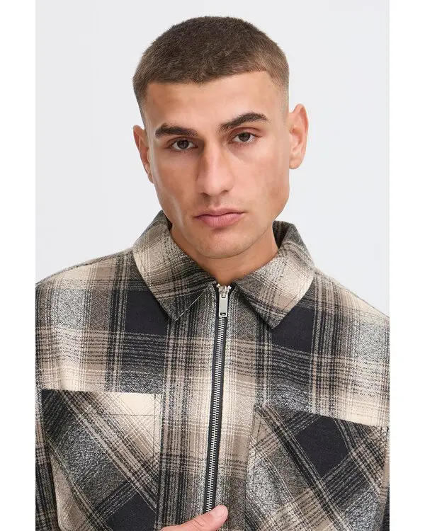 SOLID Rikki Plaid Zip Shirt