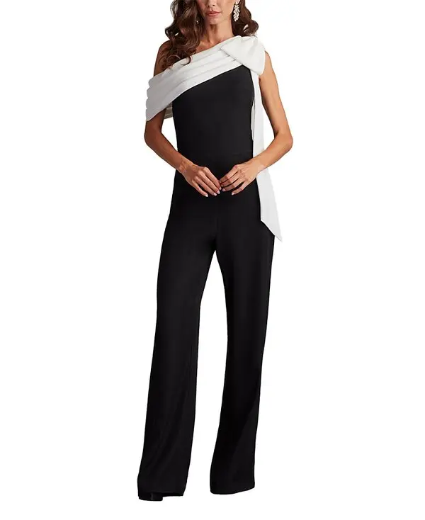 Tadashi Shoji Sancia Bow-shoulder Jumpsuit - Black