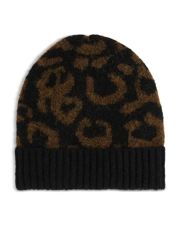 Aqua Animal Print Beanie - V Bronz