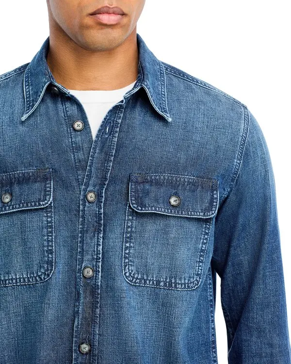 BOSS X Beckham Denim Regular Fit Button Down Shirt