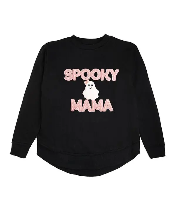 SWEET WINK Spooky Mama Patch Halloween Sweatshirt