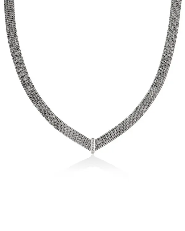 John Hardy Sterling And Diamond Link Necklace