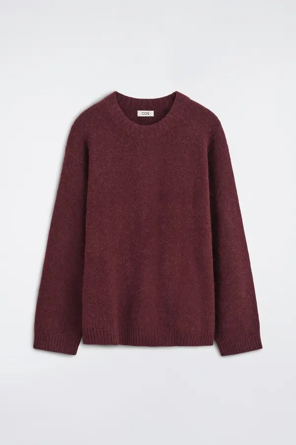 Cos Oversized Alpaca-blend Crew-neck Sweater